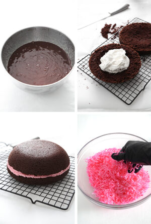 Pink Snowball Cake - Sprinkle Bakes