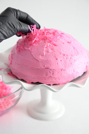 Pink Snowball Cake - Sprinkle Bakes