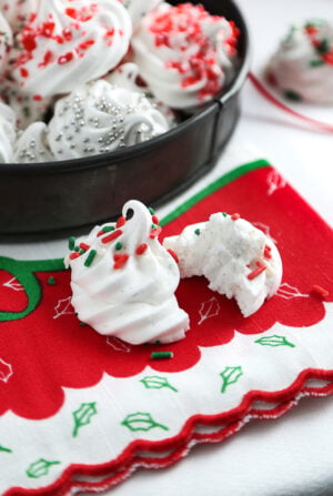 Easy No Cook Divinity Candy for Christmas Gifts - Sprinkle Bakes