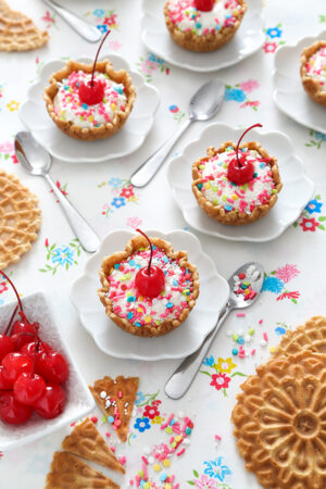 Mini Cheesecake Cups (Lightened Up!) - Sprinkle Bakes