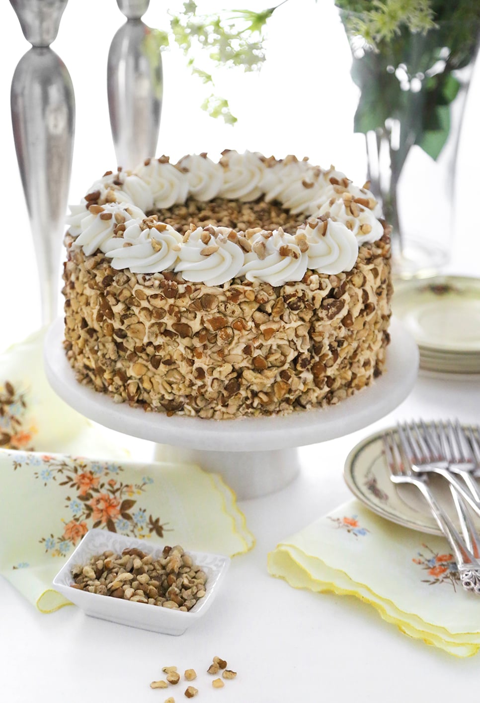 Mom's Tennessee Banana Black Walnut Cake - Sprinkle Bakes