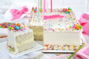 Costco Vanilla Sheet Cake (Copycat Recipe) - Sprinkle Bakes