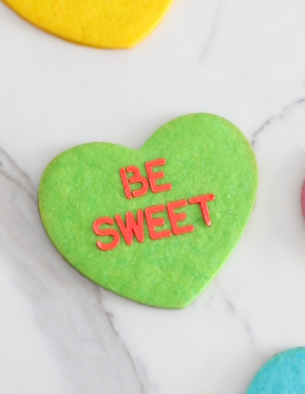 Conversation Heart Sugar Cookies - Sprinkle Bakes
