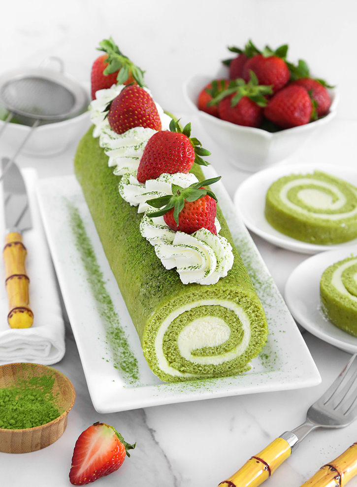 Matcha Cake Roll - Sprinkle Bakes