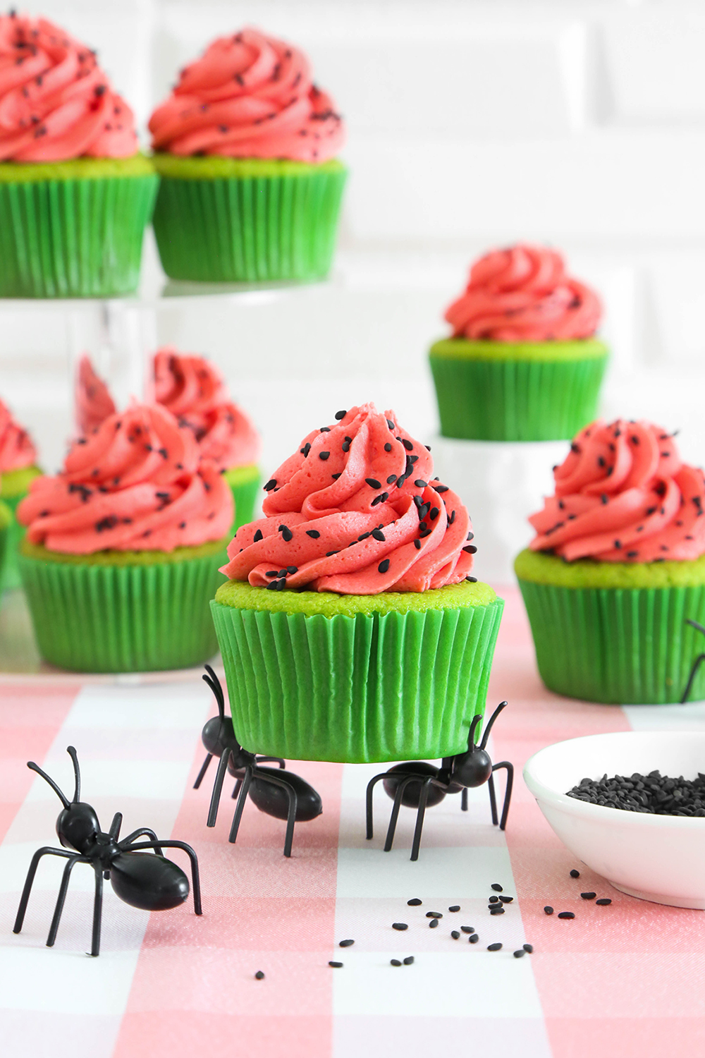 Watermelon Cupcakes - Sprinkle Bakes